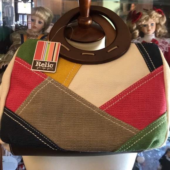 Relic | Bags | Nwt Relic Wooden Handle Canvas Bag | Poshmark